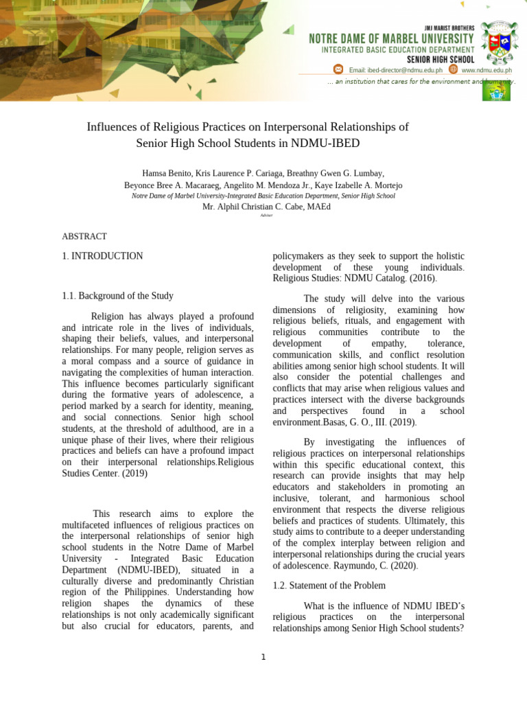manuscript final.1698098632111 | PDF | Interpersonal Relationships | Sampling (Statistics)