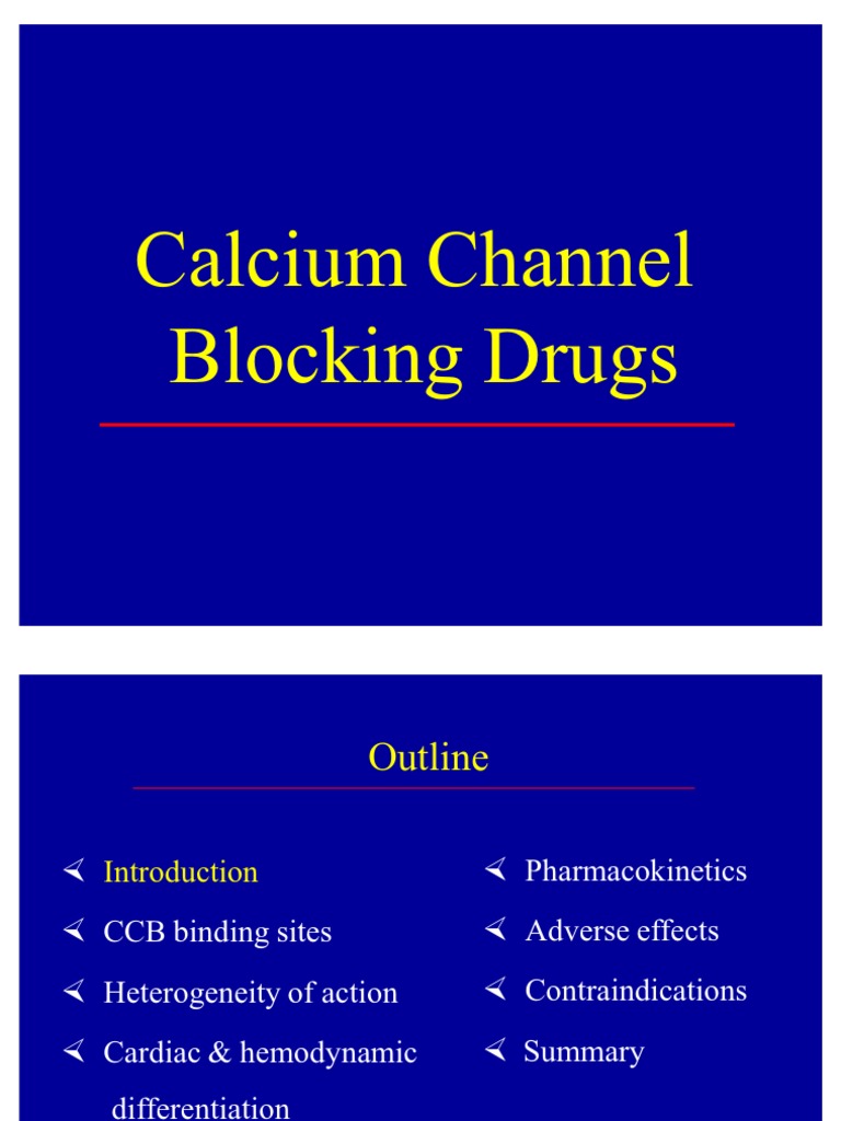 CCB Contraindications and Adverse Effects | PDF | Muscle Contraction ...