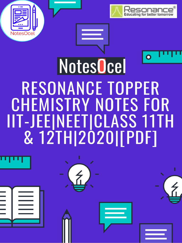 Resonance Topper Handwritten Chemistry Notes Part-1 (A) | PDF