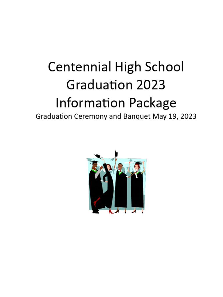 Graduation 2023 Info Package | PDF | Clothing