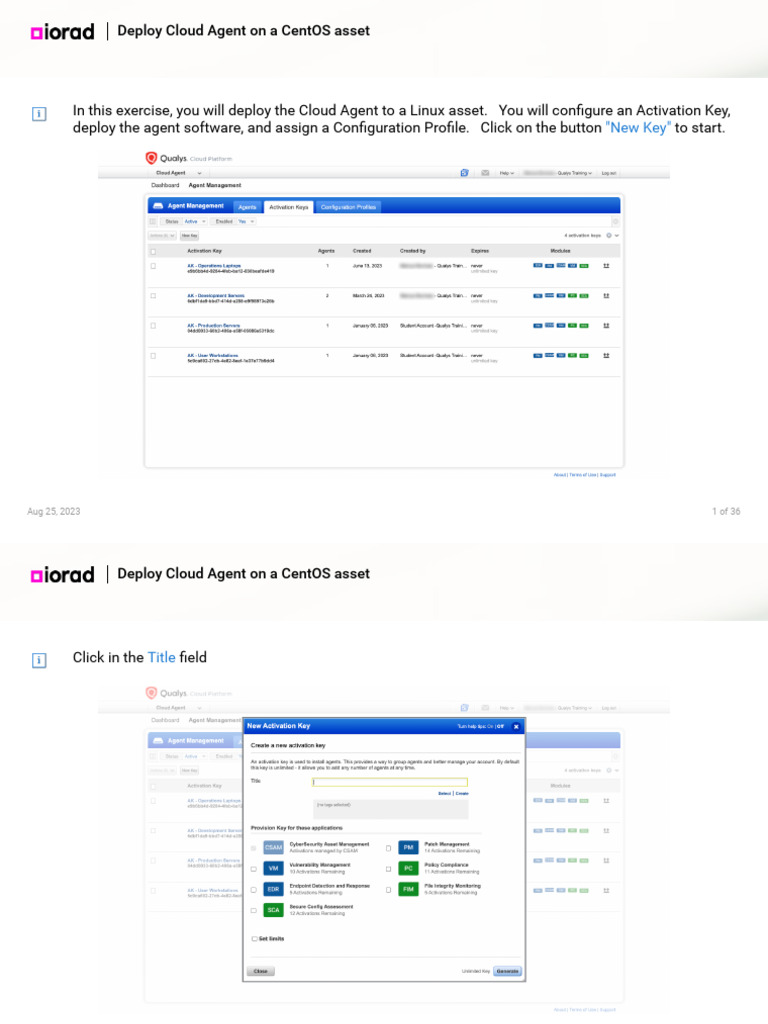 Deploy Cloud Agent On A CentOS Asset | PDF | Cloud Computing | Operating System Families