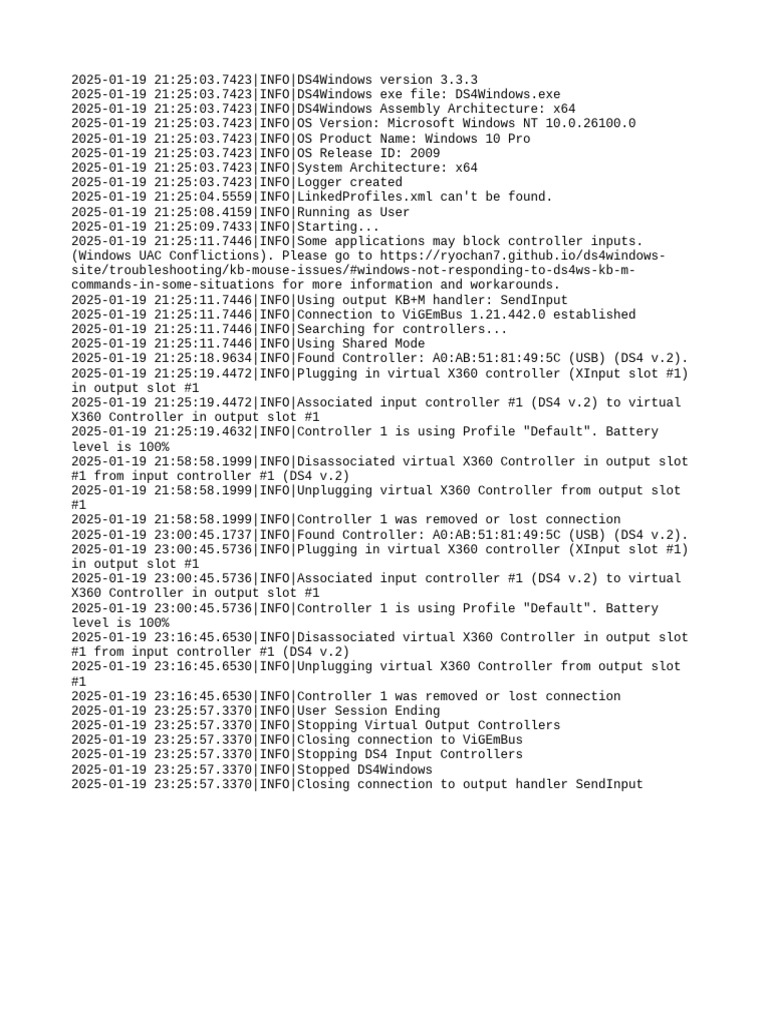 ds4windows_log | PDF | Microsoft Windows | Microsoft