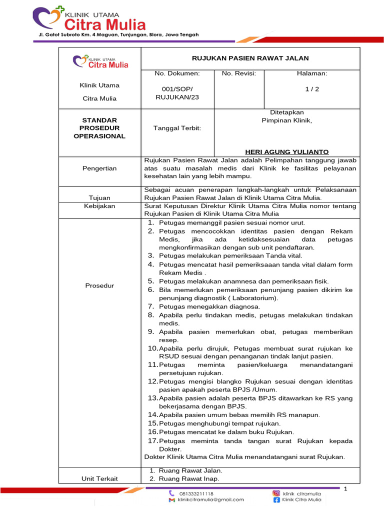 Spo Rujukan Pasien Rawat Jalan. | PDF