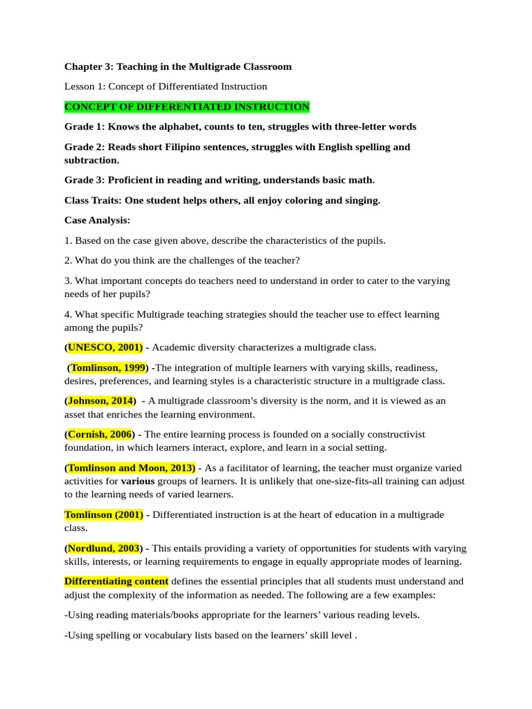 TMC QUIZ | PDF | Differentiated Instruction | Curriculum