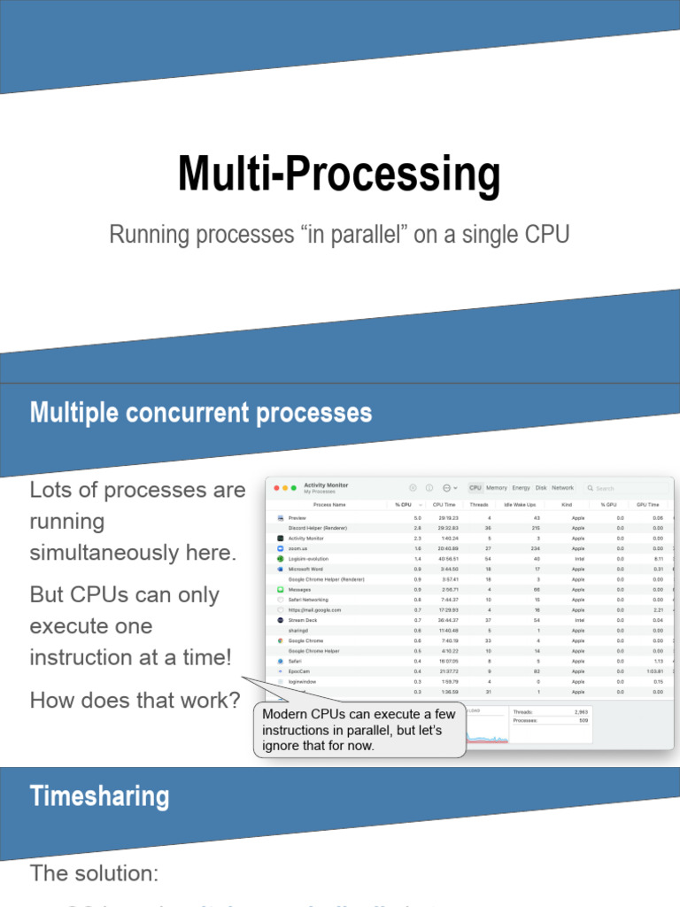 Multi-Processing | PDF | Process (Computing) | Scheduling (Computing)
