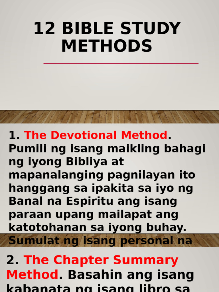 12 Bible Study Methods | PDF
