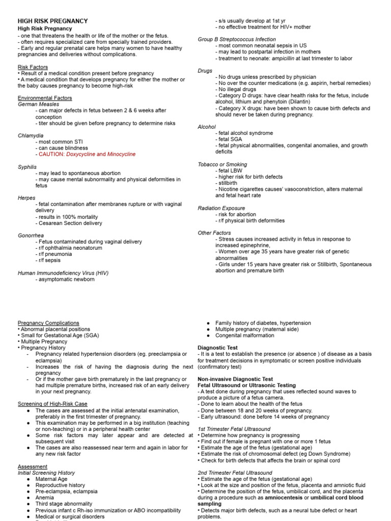 NCM 109 Prelim Review 1 | PDF | Miscarriage | Pregnancy