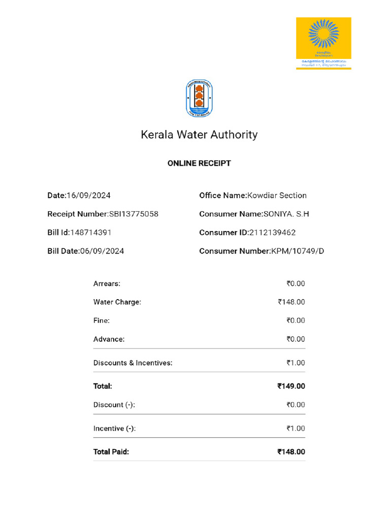 Kwa Receipt | PDF