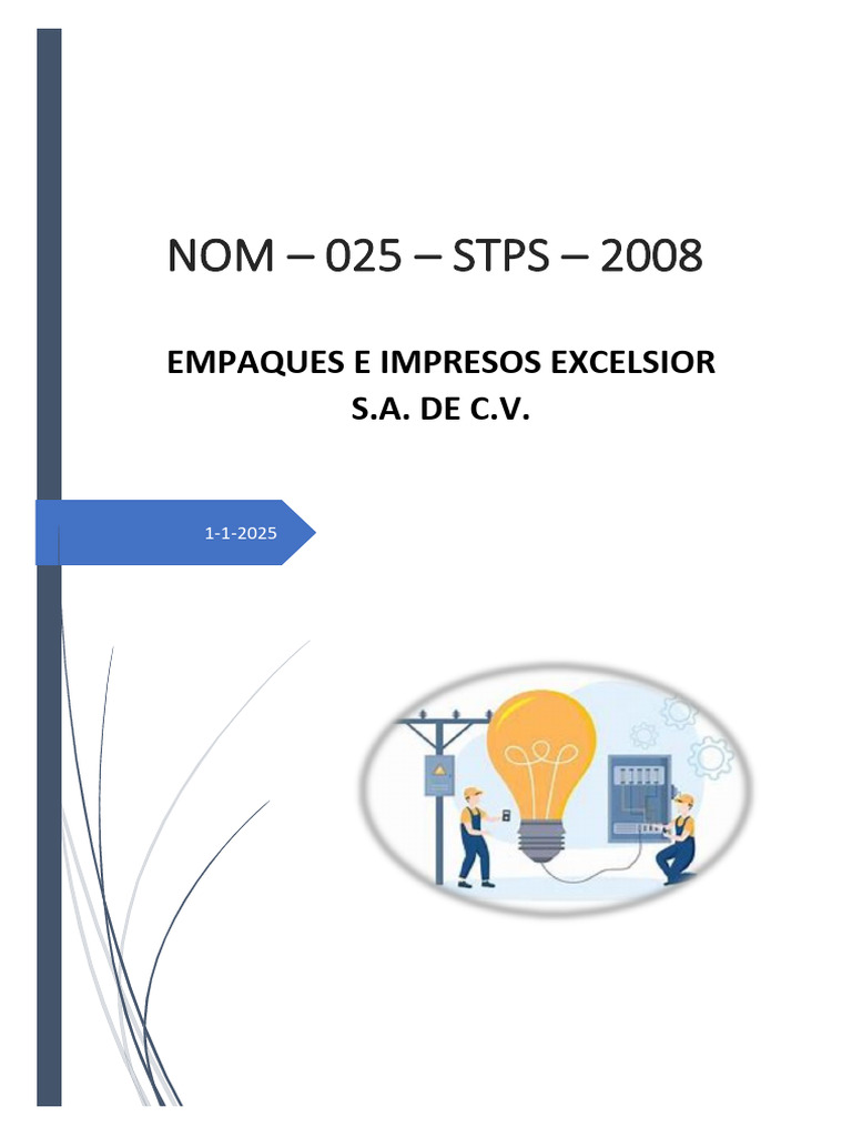 NOM- 025- STPS -2008 | PDF | Encendiendo | Agudeza visual
