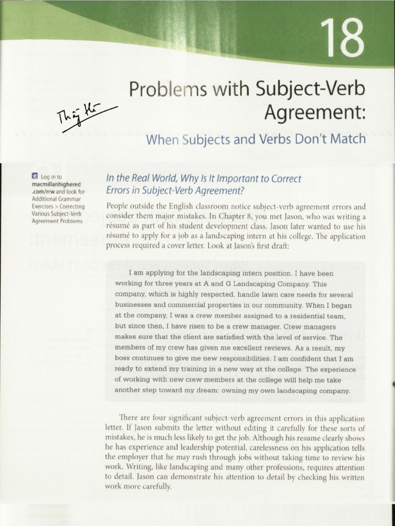 Subject Verb Agreement EXERCISE | PDF