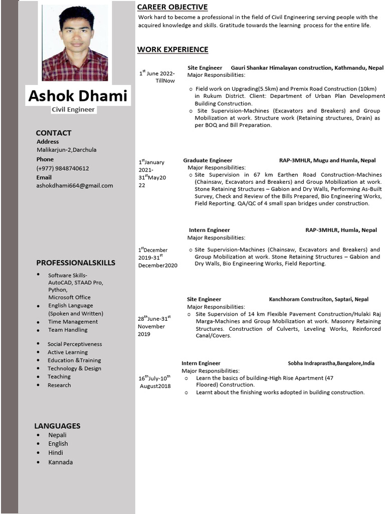 Ashok+Dhami+CV-2024 | PDF | Engineering