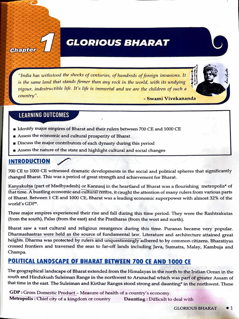 CLASS 7 Glorious Bharat | PDF