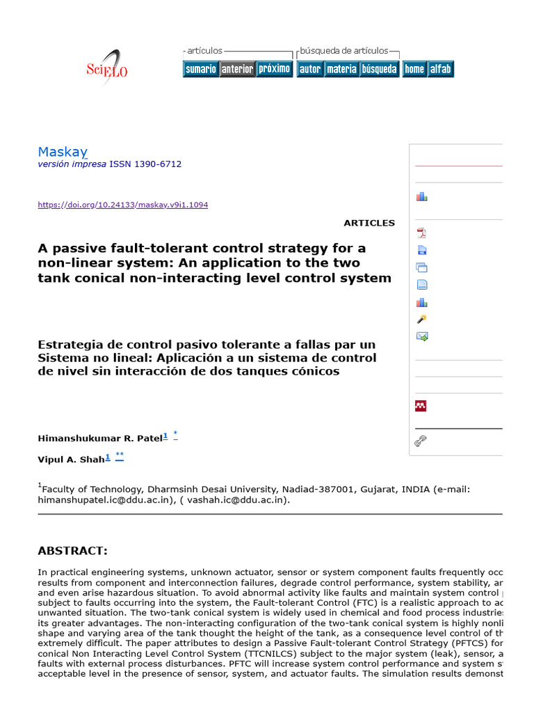 A passive fault-tolerant control strategy for a non-linear system An application to the two tank ...