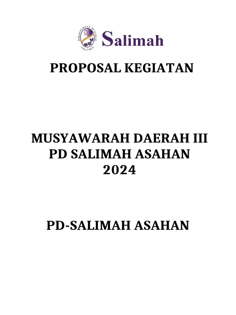 Proposal Musda Dan Hari Ibu | PDF