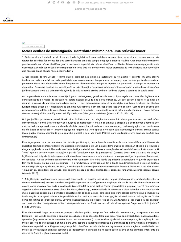 2 - VALENTE, Manuel Monteiro Guedes. Meios Ocultos de Investigação ...