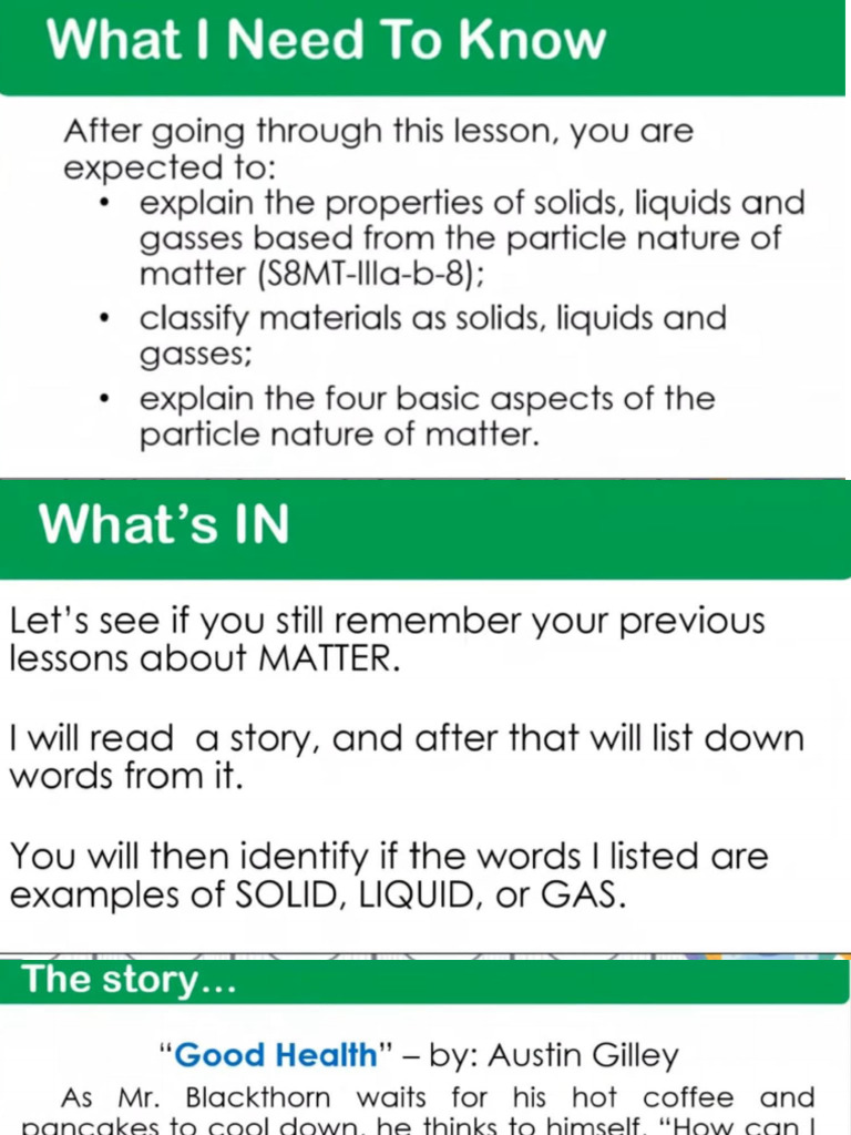 Science 8 Q3W1 | PDF
