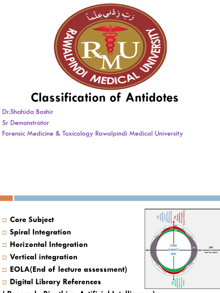 Classification of Antidotes 1 | PDF | Iron | Chemical Compounds