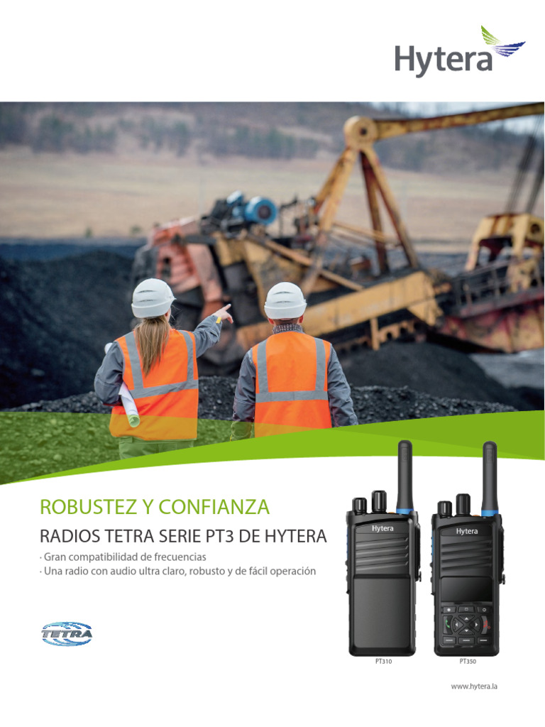 Radio TETRA PT580H Plus de Hytera | PDF | Altoparlante | Micrófono