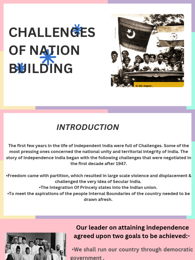 Challenges of Nation Building 2 | PDF | Partition Of India | Two Nation ...