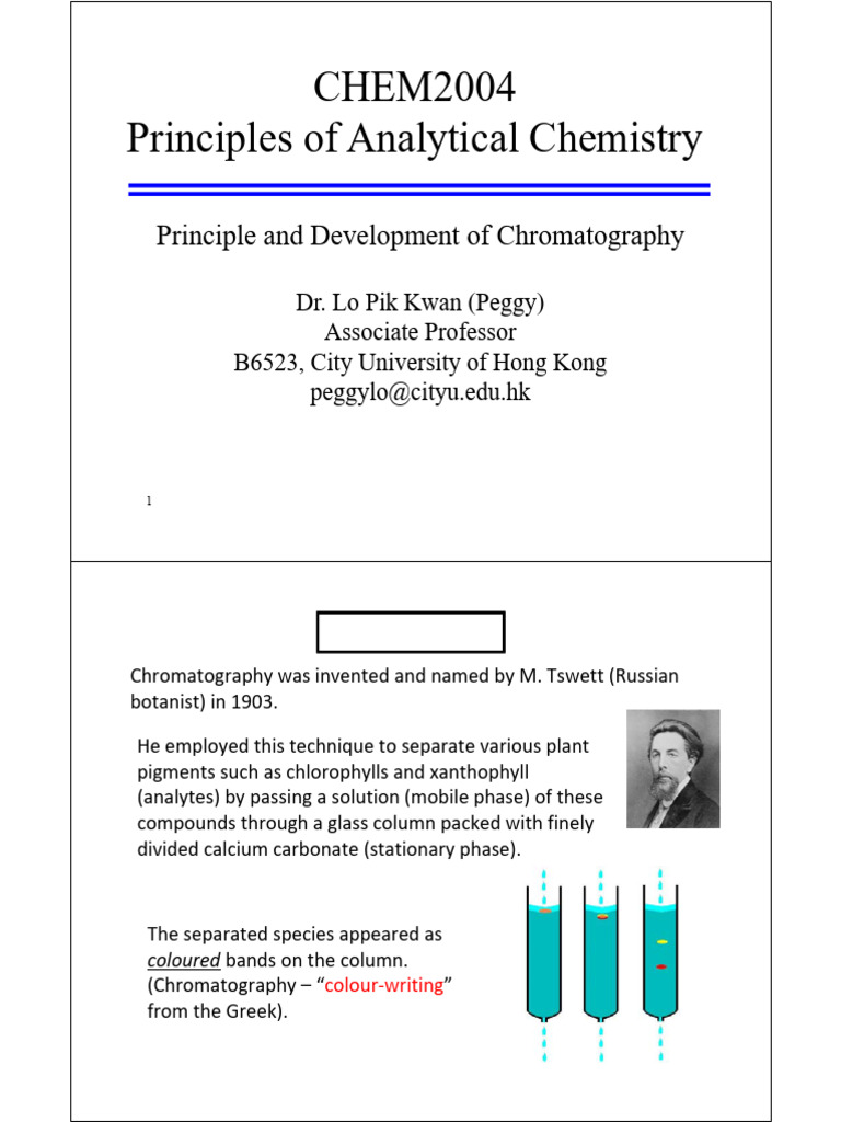 Chromatography Principles Explained | PDF | Chromatography | Adsorption