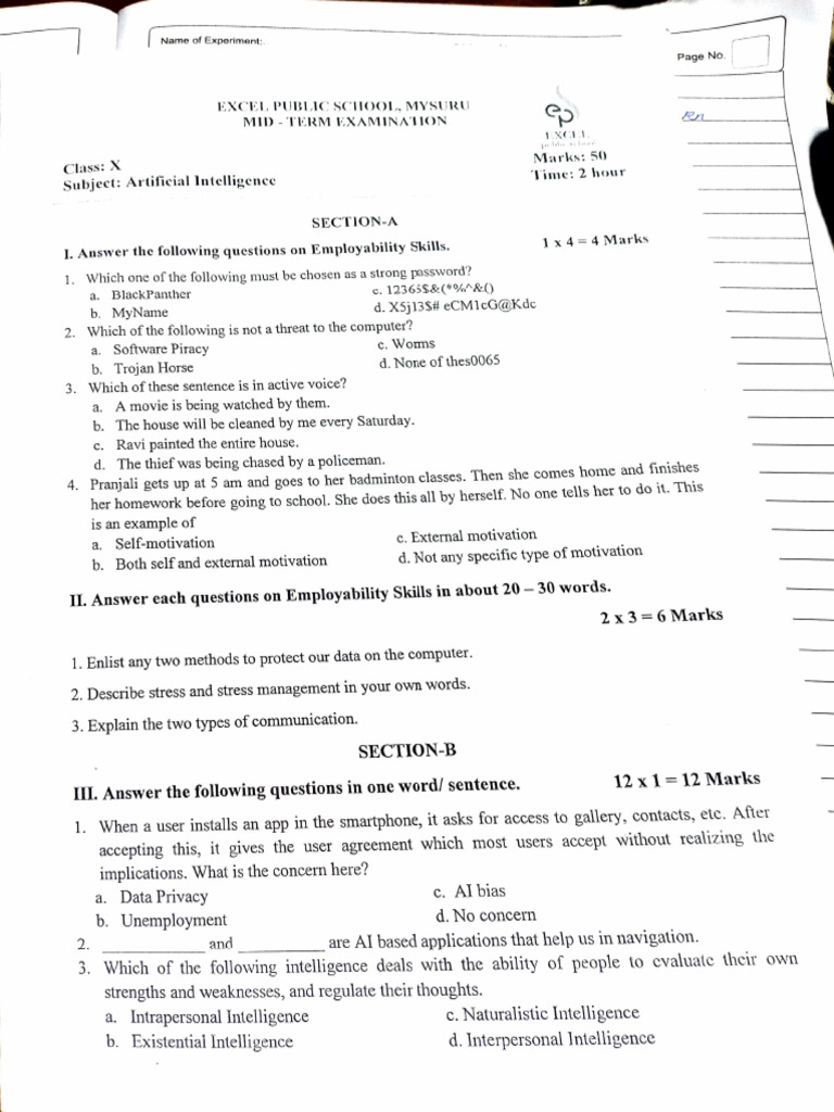 AI MIDTERM PYQ | PDF