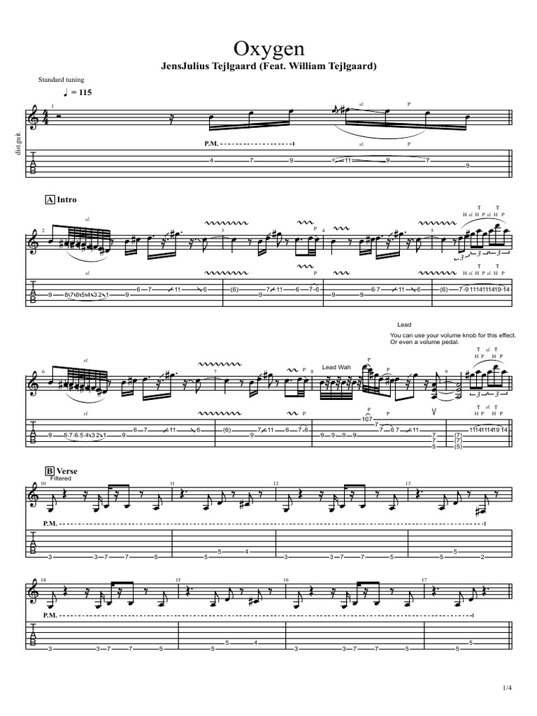 Oxygen Guitar Tabs and Chords Guide | PDF | Musical Instruments | Music ...
