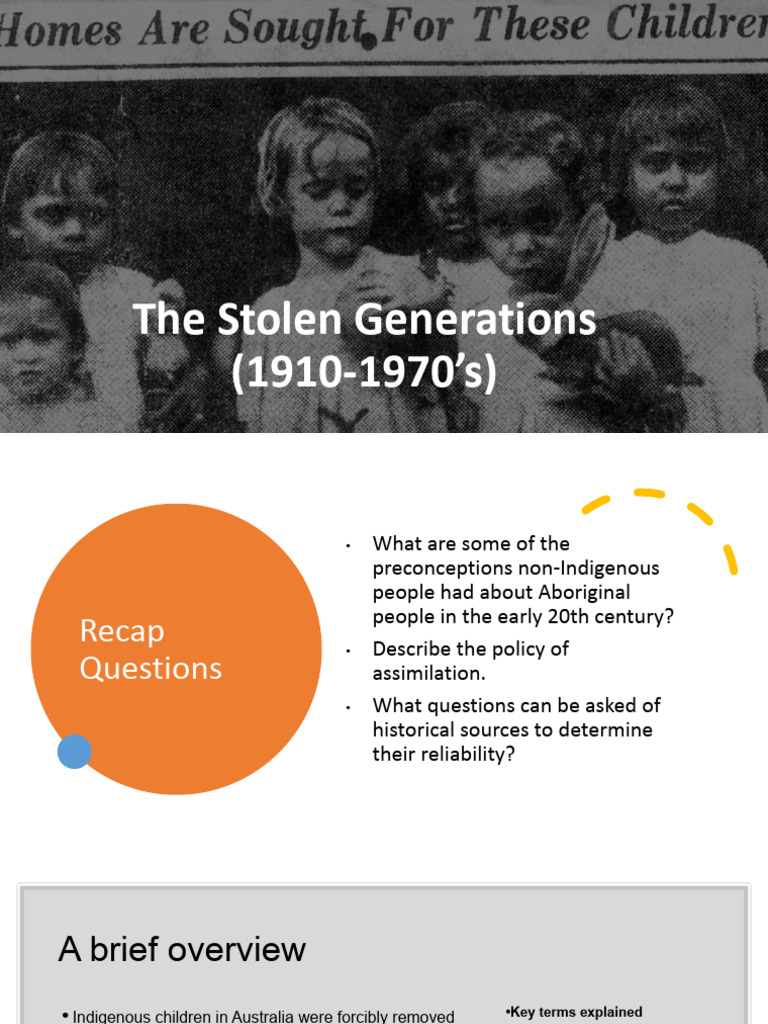 Understanding the Stolen Generations | PDF | Indigenous Australians ...