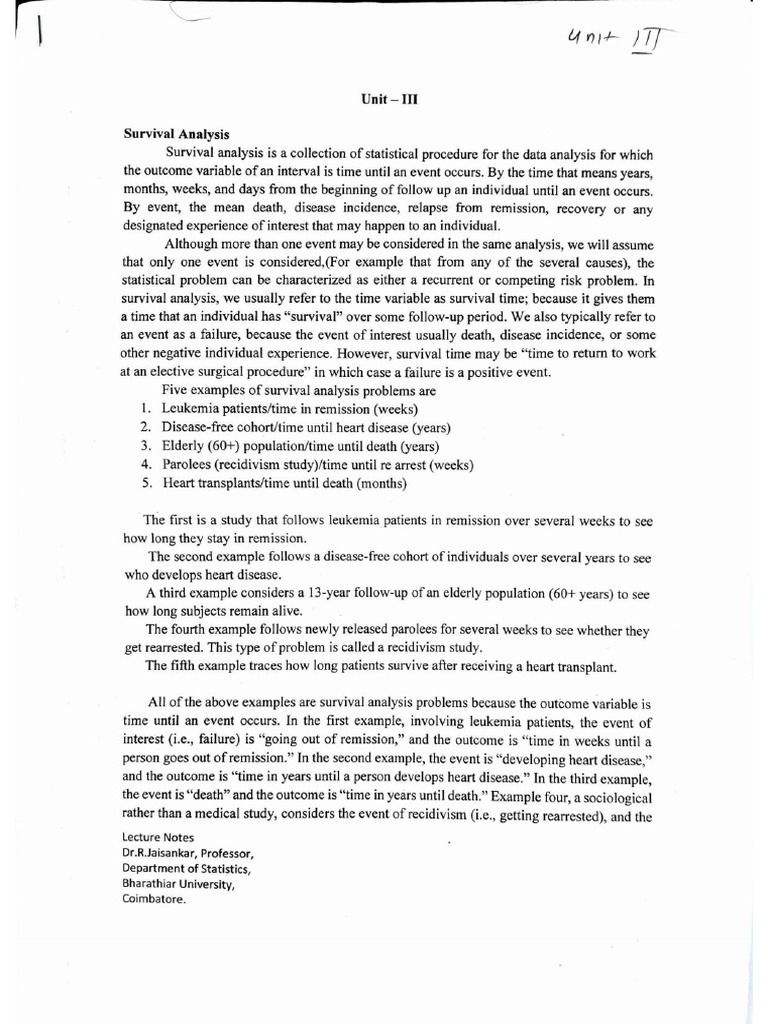 Biostatistics Unit 3 | PDF
