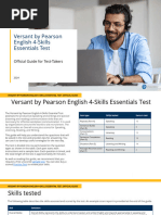 Versant by Pearson English Placement Test Official Test Guide | PDF ...