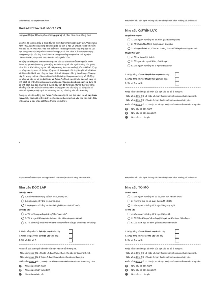 Reiss-Profile-Test_short_VN | PDF