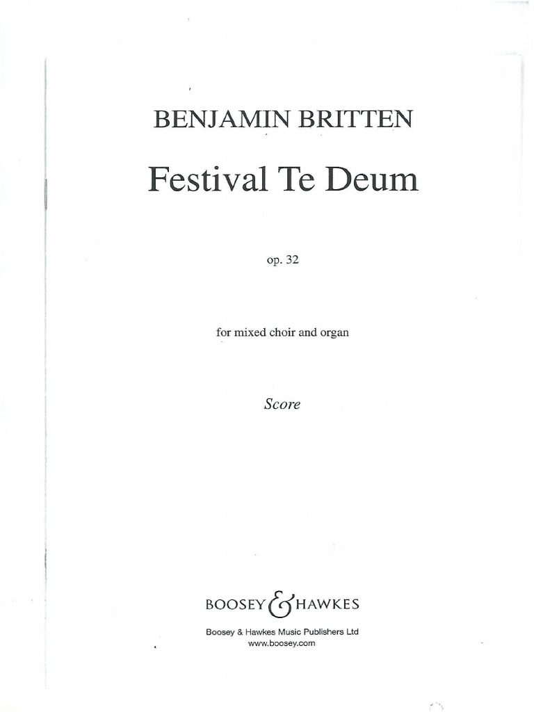 Festival Te Deum - Britten | PDF