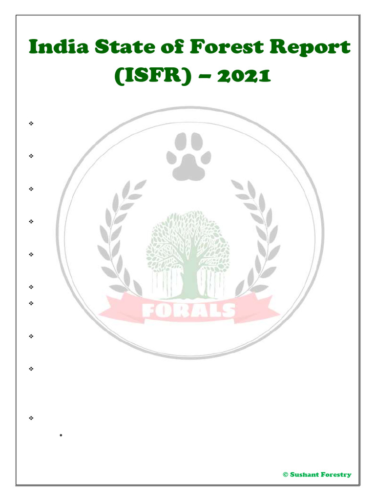 India Forest Report Insights 2021 | PDF | Natural Environment | Ecology
