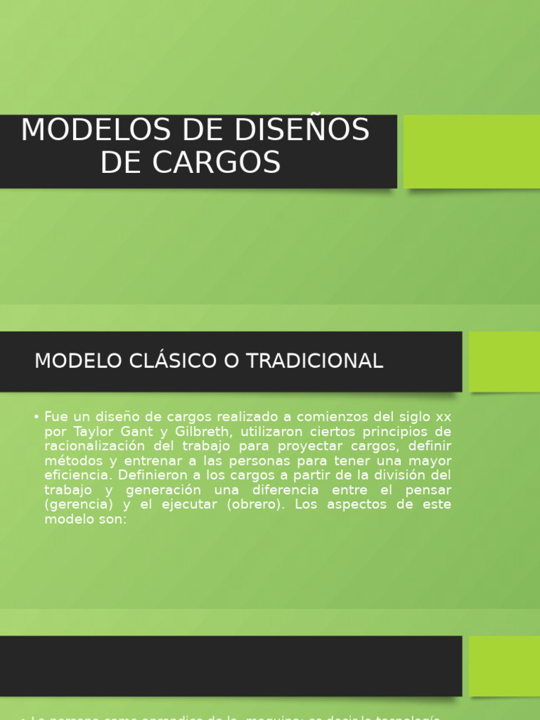 Modelos de Diseños de Cargos | PDF