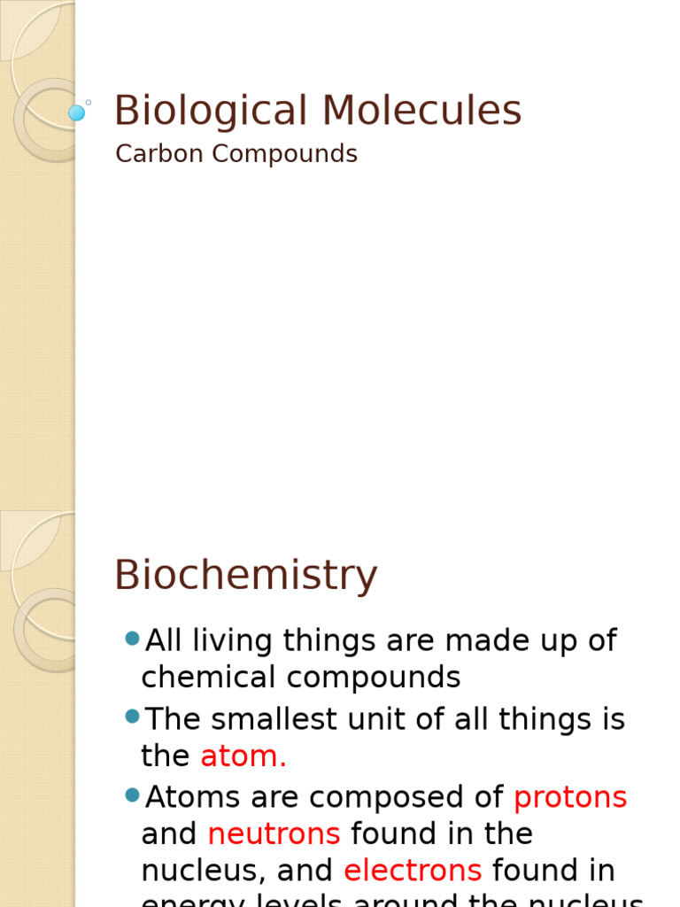 Intro to Biochemistry Basics | PDF | Biomolecules | Macromolecules