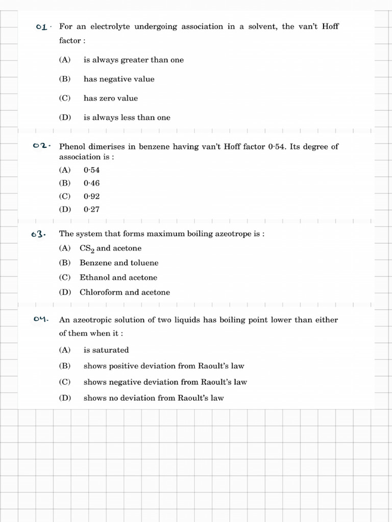 Solution Mcqs | PDF