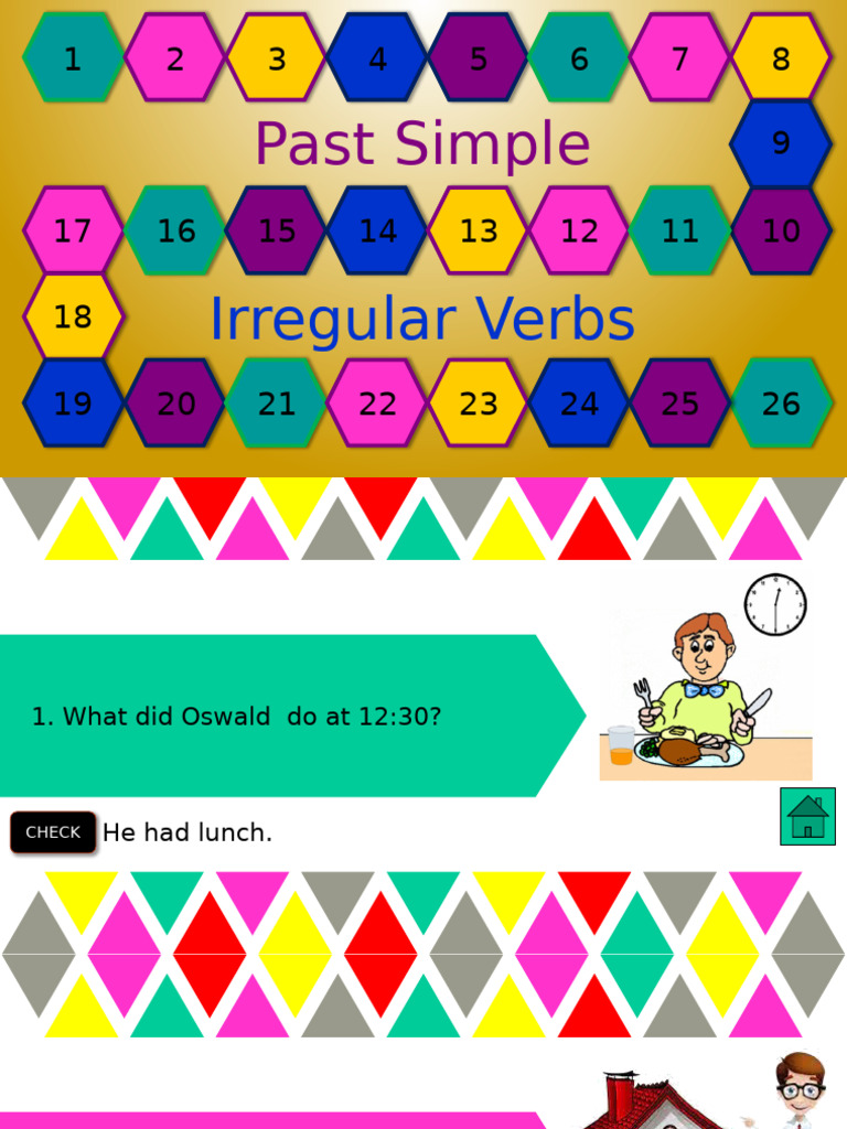 Boardgame Past Simple Irregular Verbs Boardgames Fun Activities Games ...