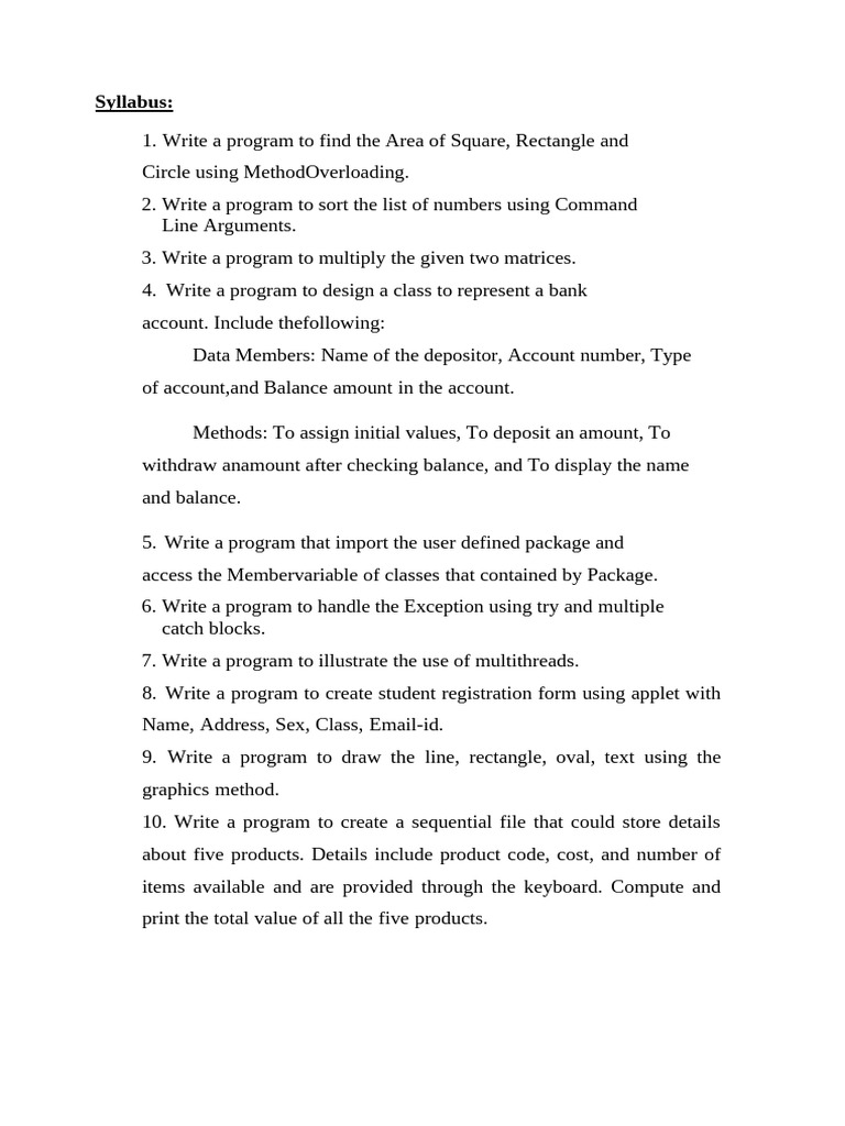 II_CS_-_JAVA_LAB | PDF | Computer Program | Programming II_CS_-_JAVA_LAB | PDF | Computer Program | Programming