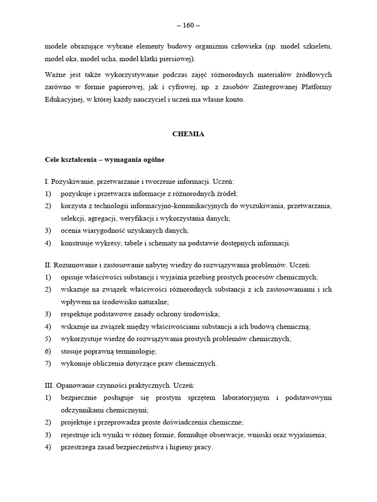 Nowa Podstawa Programowa Z Chemii DZ U Z 2024 R Po | PDF