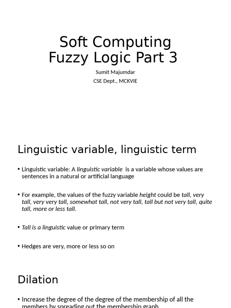 Fuzzy Logic Part 3 | PDF | Fuzzy Logic | Mathematical Concepts