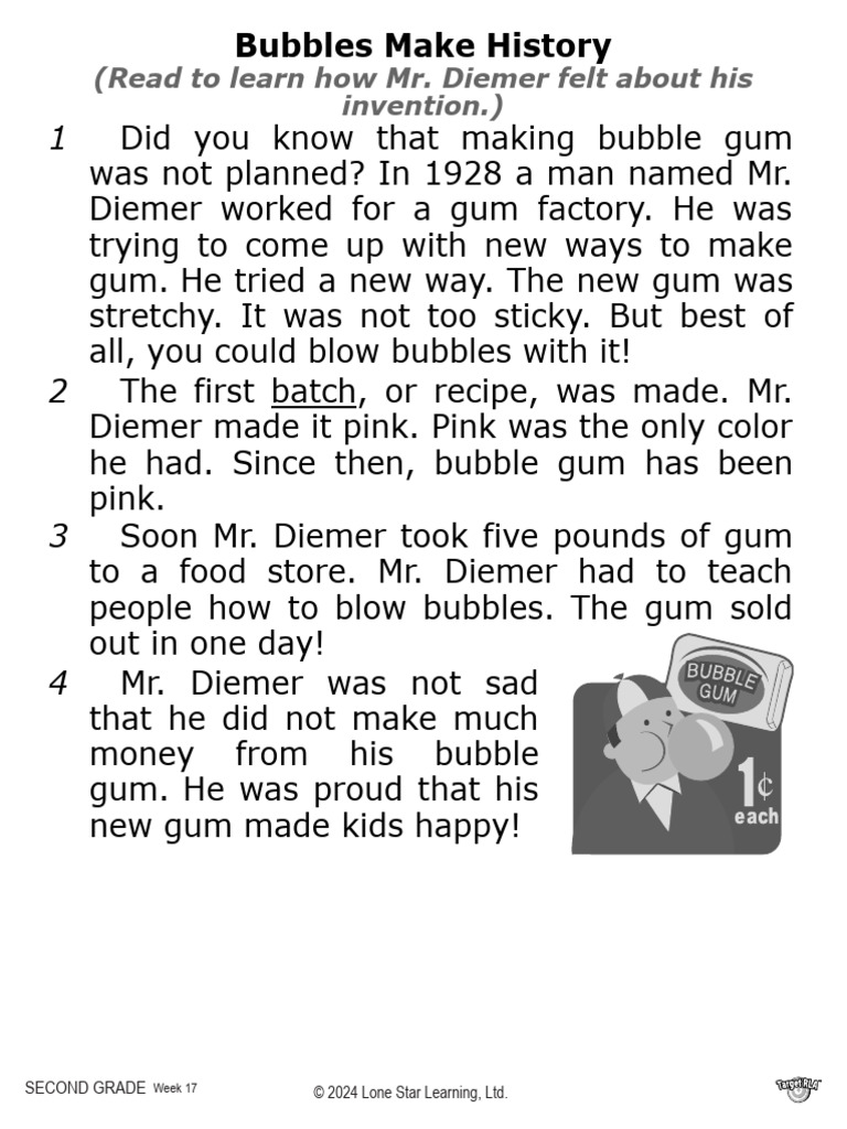 Target RLA Grade 2 - Week 17 Passage | PDF