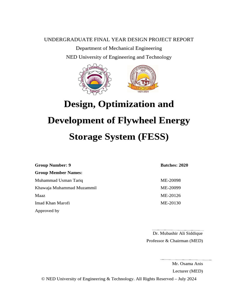 FYP Report | PDF | Energy Storage | Electric Motor