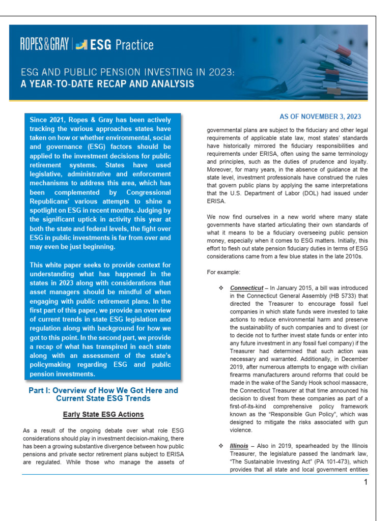 ESG White Paper | PDF | Fiduciary