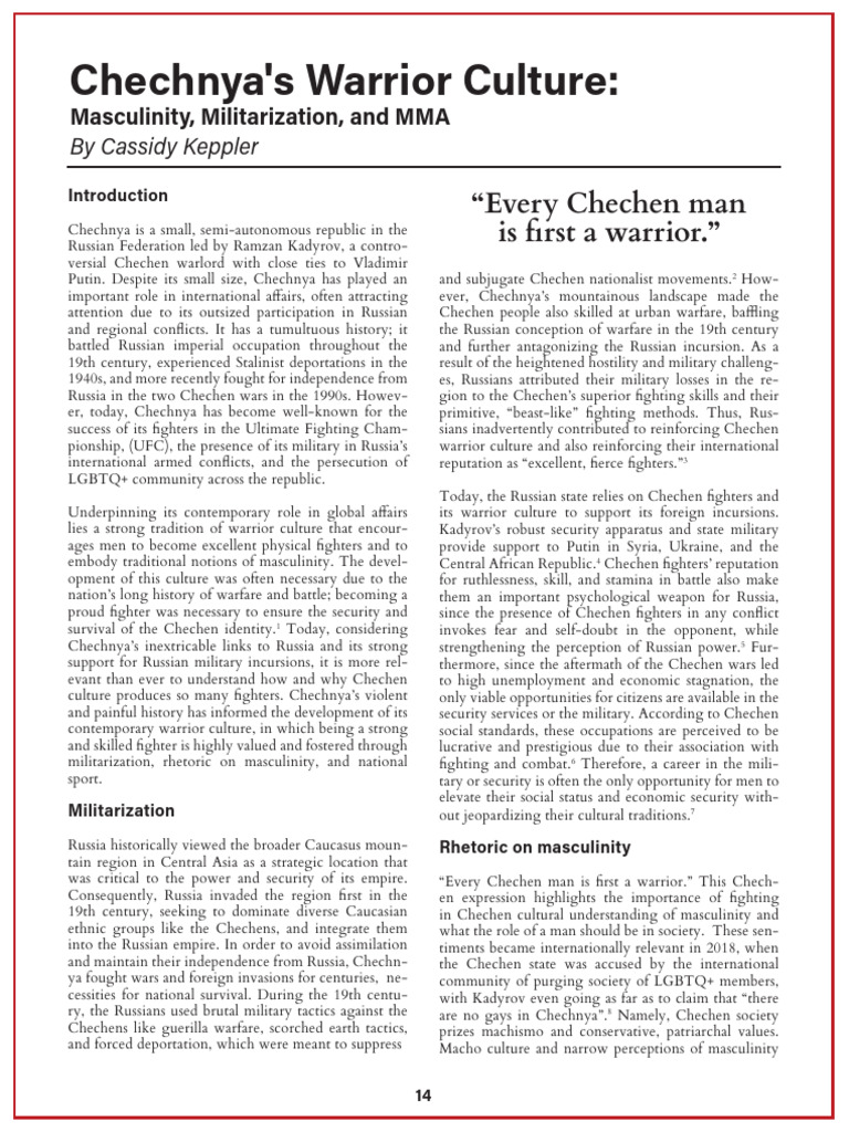 Chechnya's Warrior Culture Explained | PDF | Chechnya