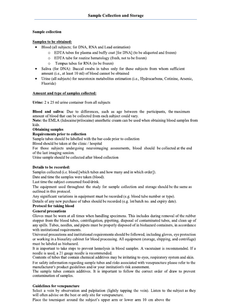 Sampling practicAL of Clinical Biochem | PDF