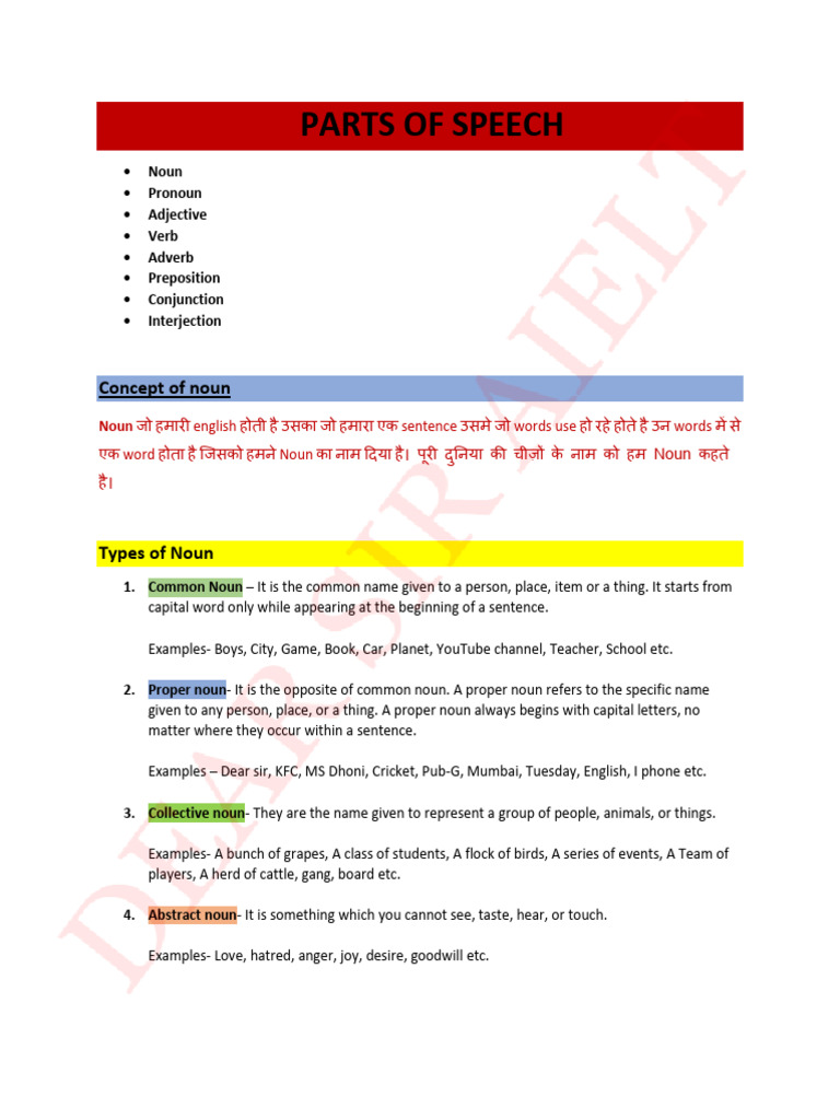 Understanding Parts of Speech | PDF | Verb | Adjective