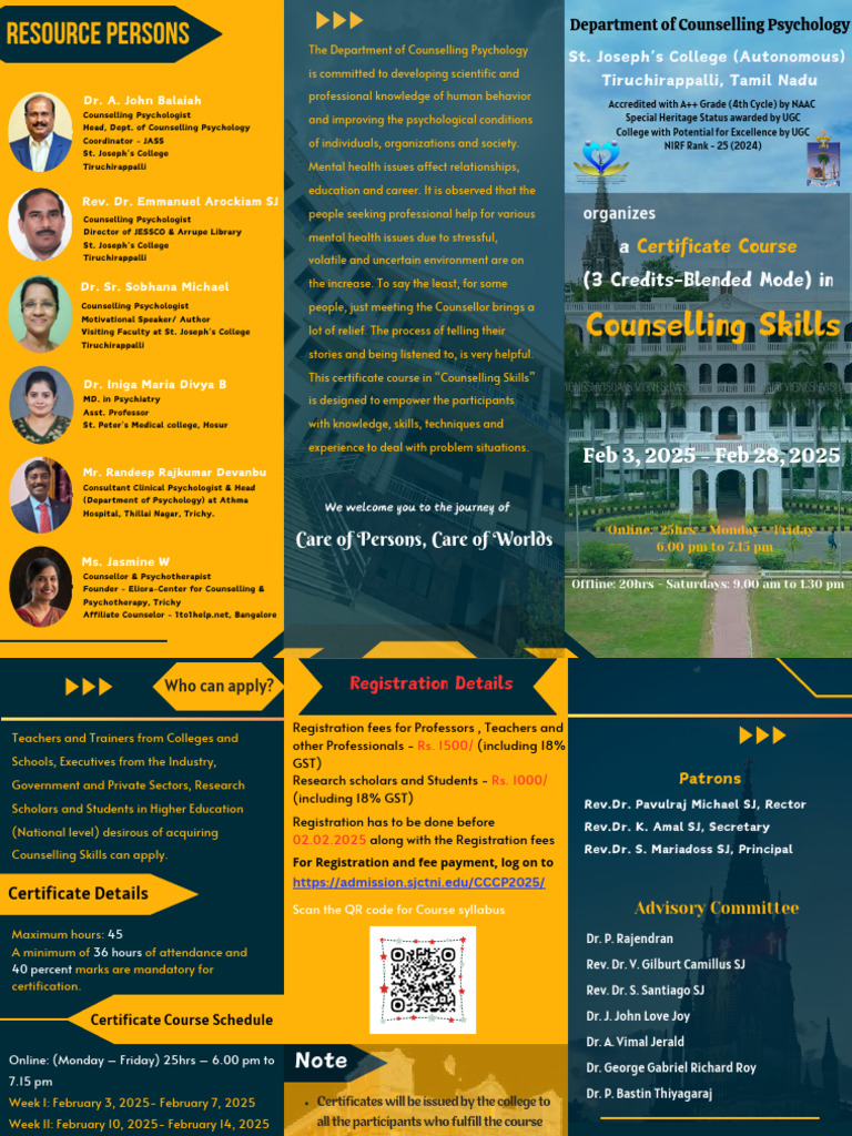 Certificate Course in Counselling Skills | PDF | Psychologist ...