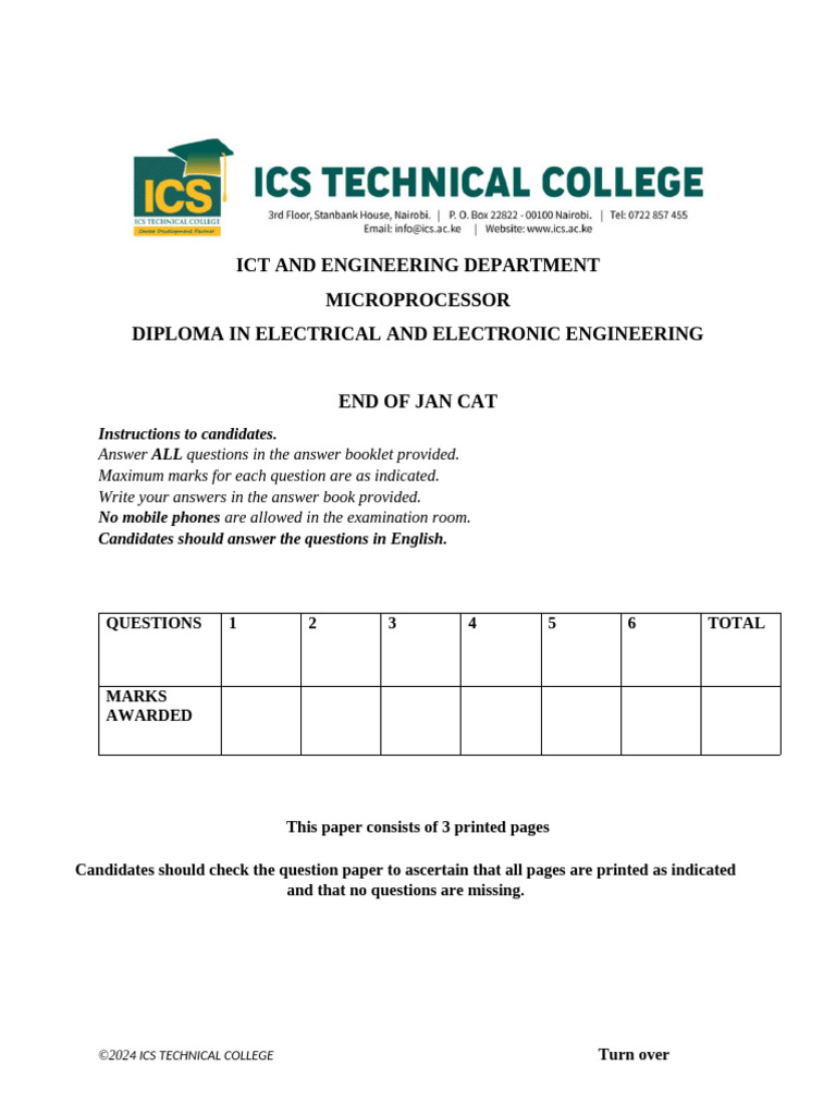 Microprocessor Diploma-1 | PDF