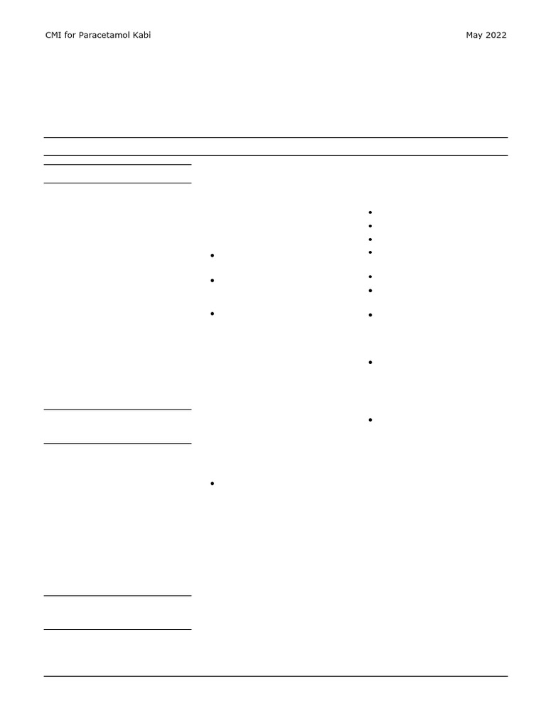 Paracetamol Kabi CMI - Pdf.coredownload - Inline | PDF | Analgesic ...