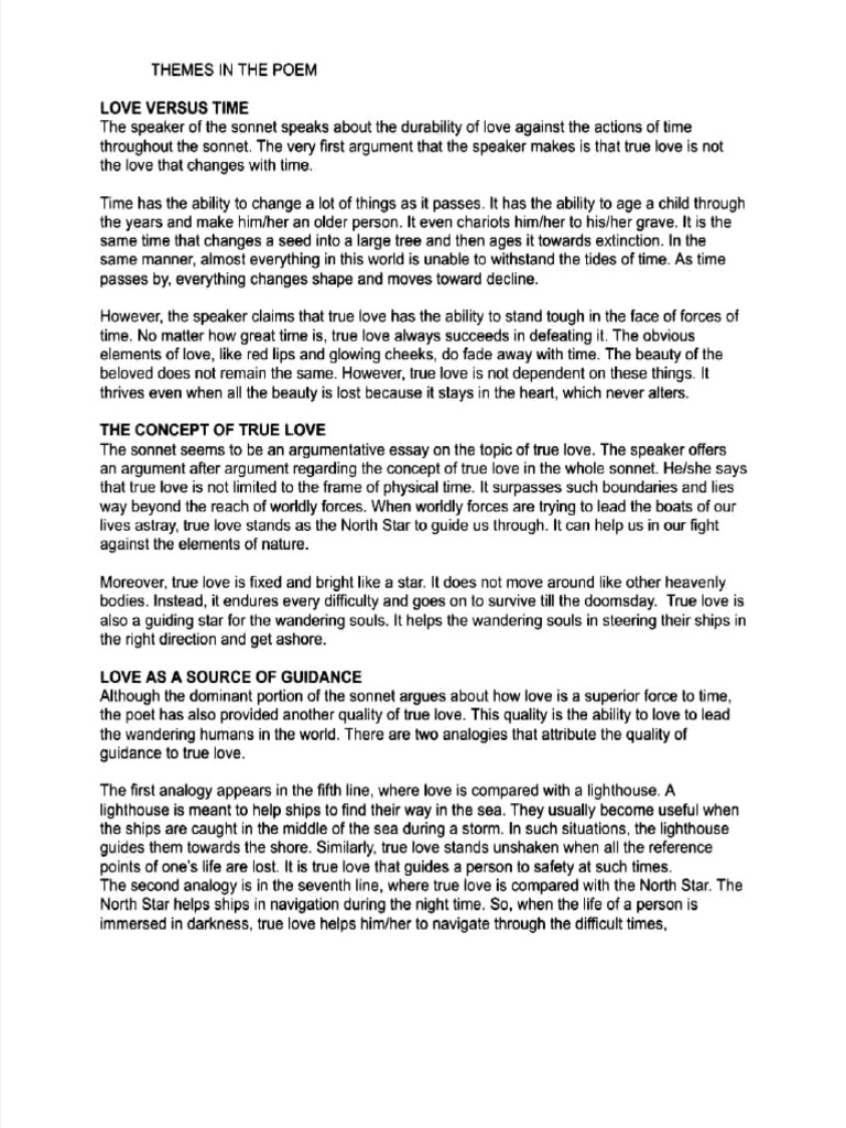Sonnet 116 Pdf Love
