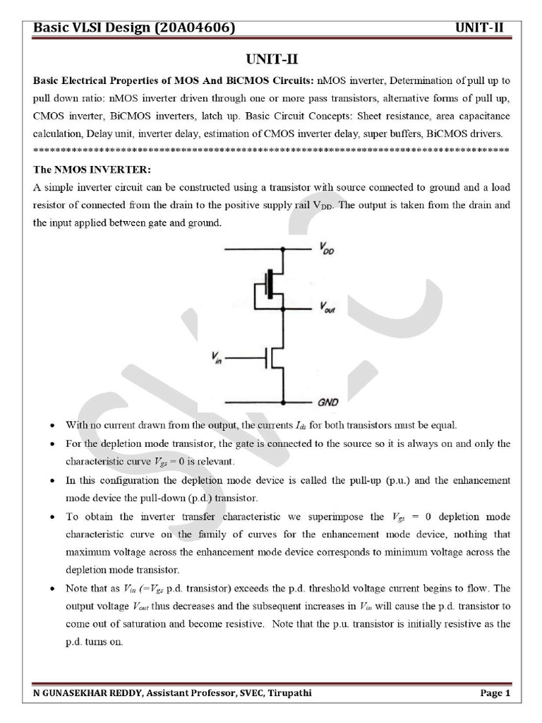 Basic Vlsi Design Unit-II | PDF